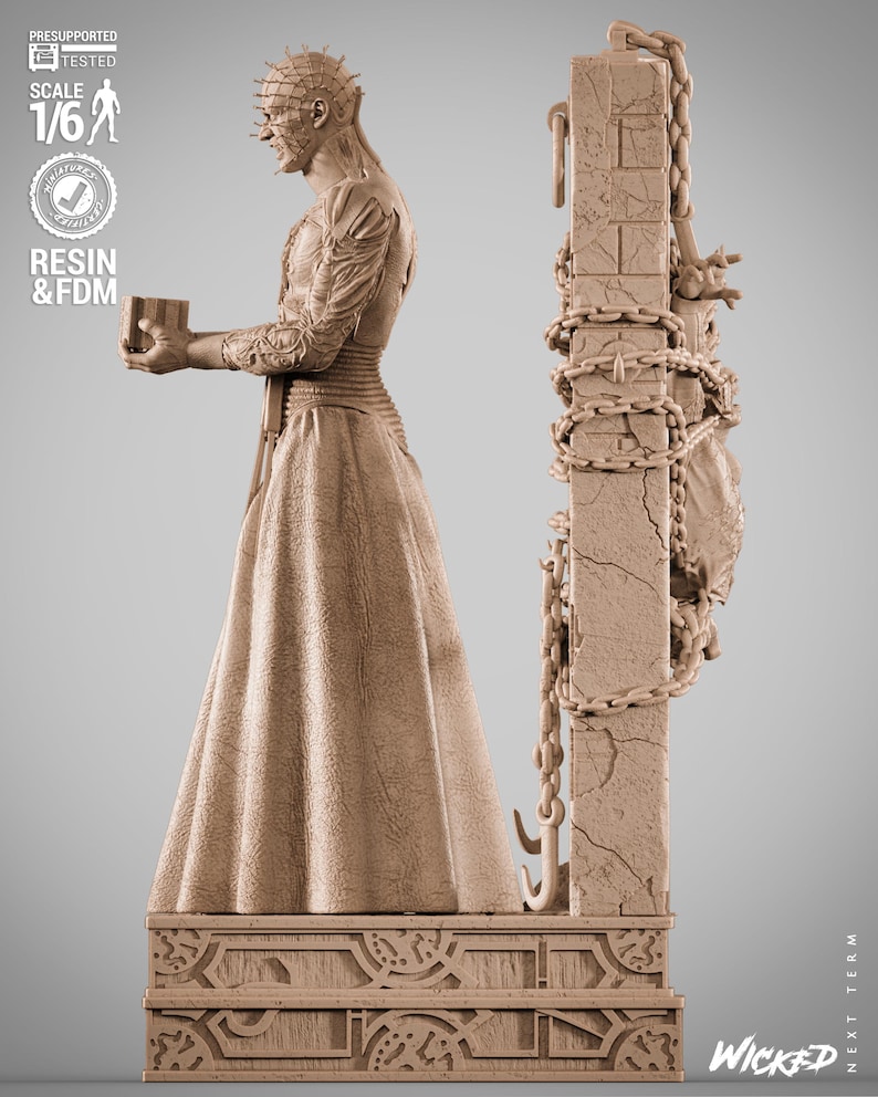 Pinhead Hellraiser Statue Wicked3D Harz 3dprint Figur, Miniatur ...