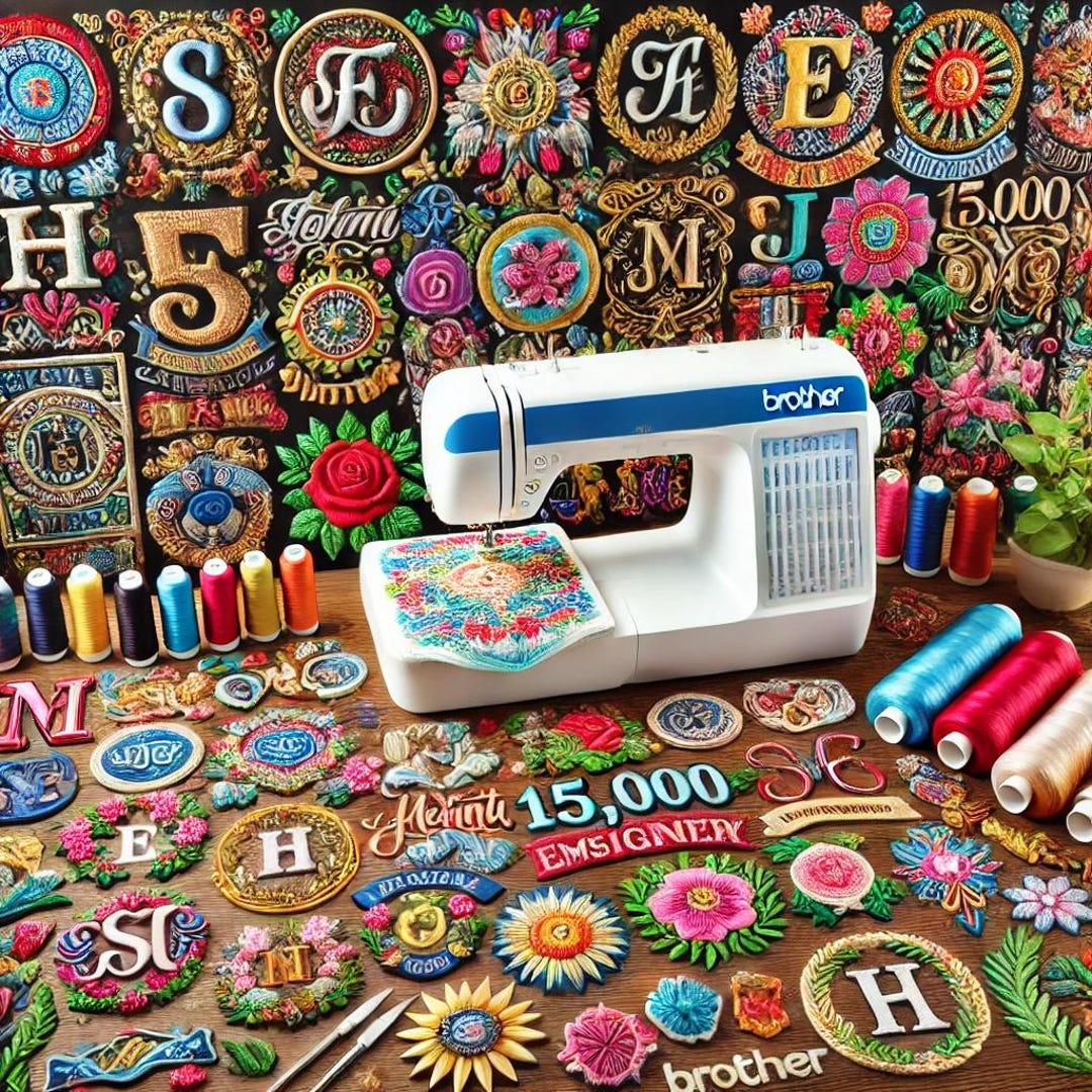 Digitizing FONTS COLLECTION 15,000 Designs Pes Format for Brother ...