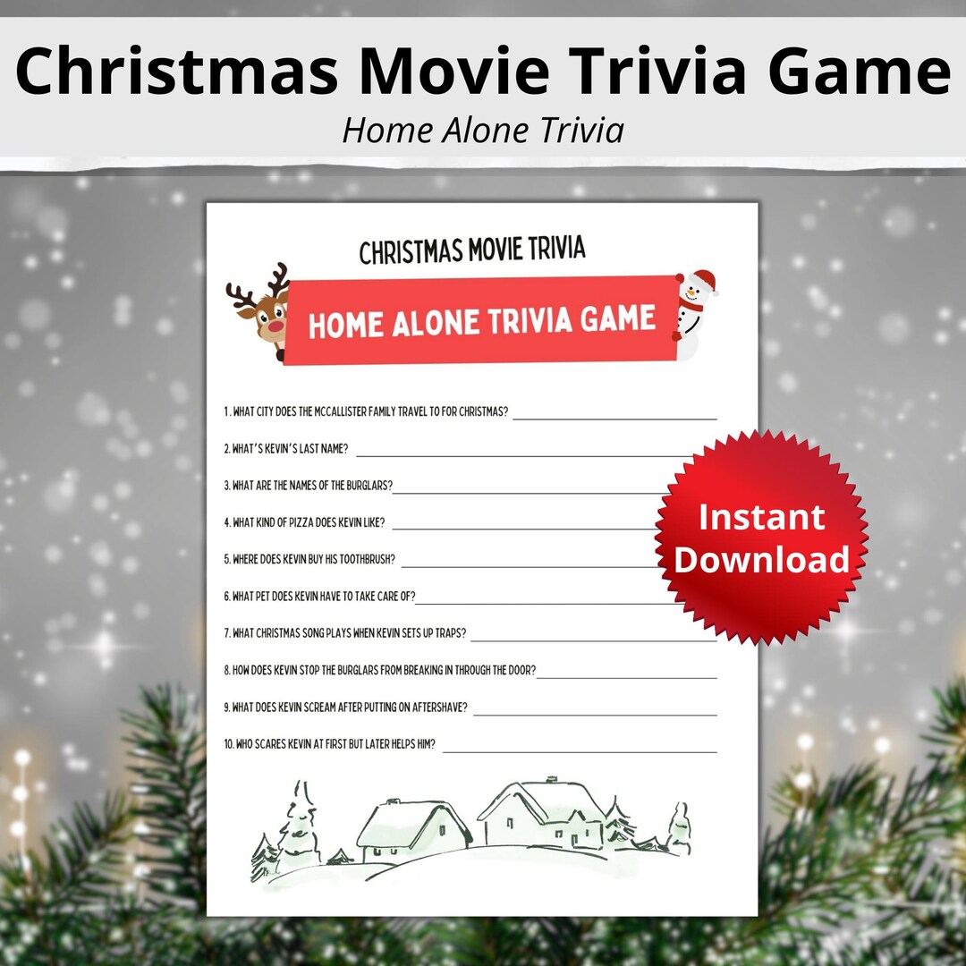 Christmas Movie Trivia Game | Home Alone Quiz | Family, Office ...