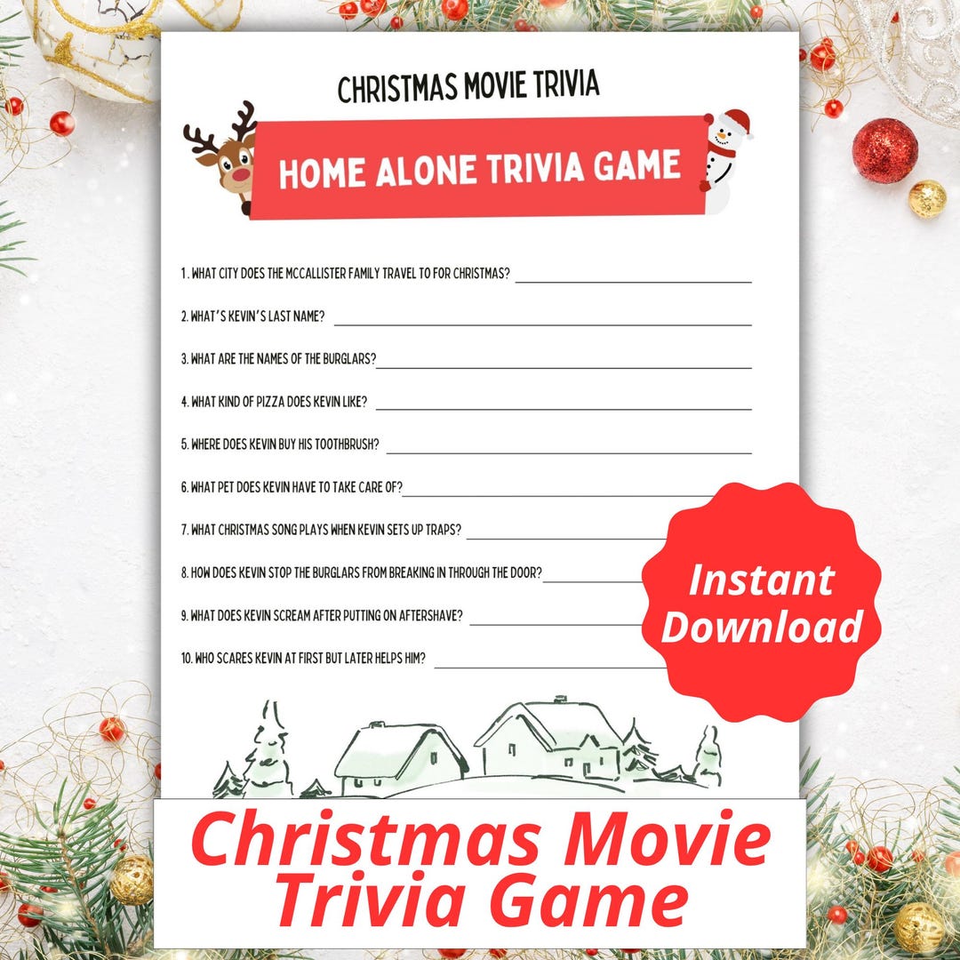 Christmas Movie Trivia Game | Home Alone Quiz | Family, Office ...