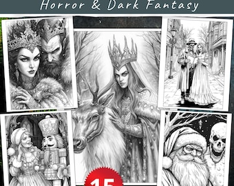 Creepy Fairy Tale Coloring Book for Adults – Dark Fantasy Characters ...