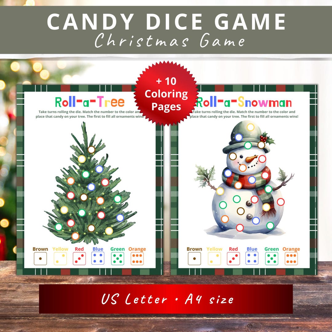 Roll a Tree Dice Game for Kids & Toddlers | Christmas Dice Game, Roll a ...