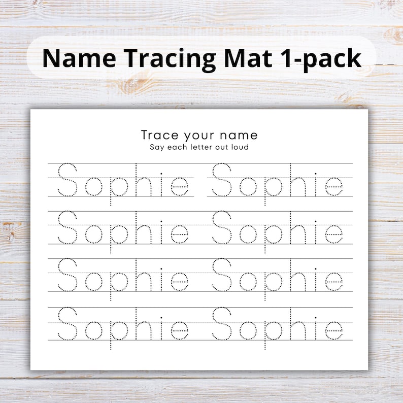 Personalized Name Tracing Mats | Alphabet, Numbers & Shapes | Reusable ...