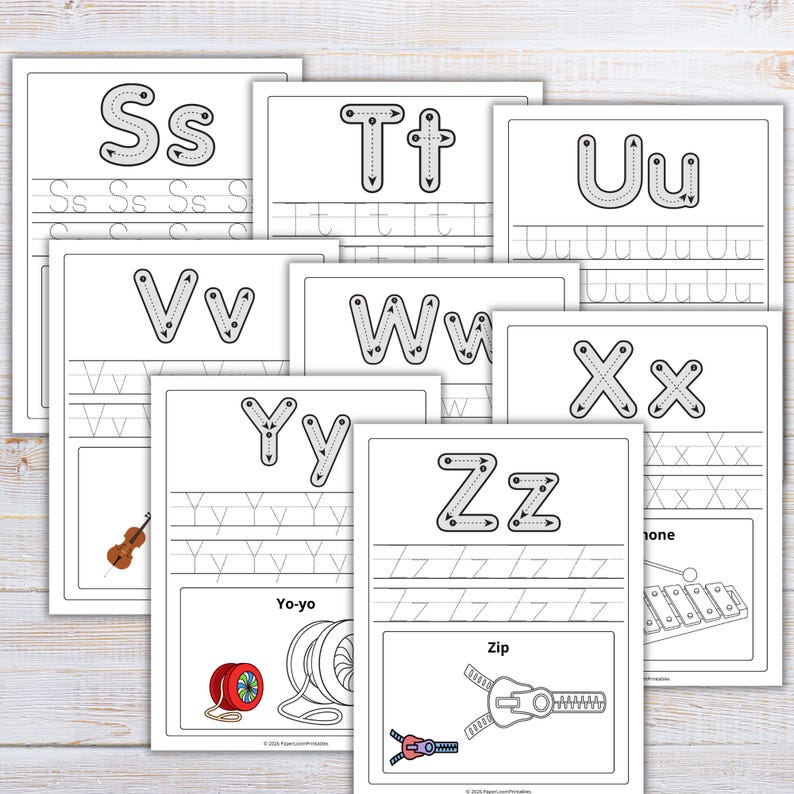 Alphabet Tracing Worksheets A–Z – Preschool Handwriting Practice (PDF ...