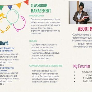 Editable Back to School Information Brochure & Meet the Teacher - Etsy