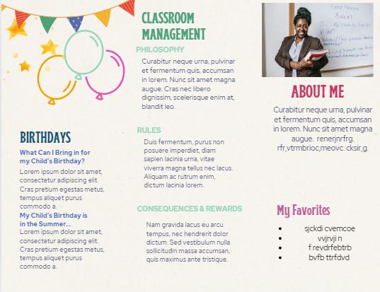 Editable Back to School Information Brochure & Meet the Teacher - Etsy