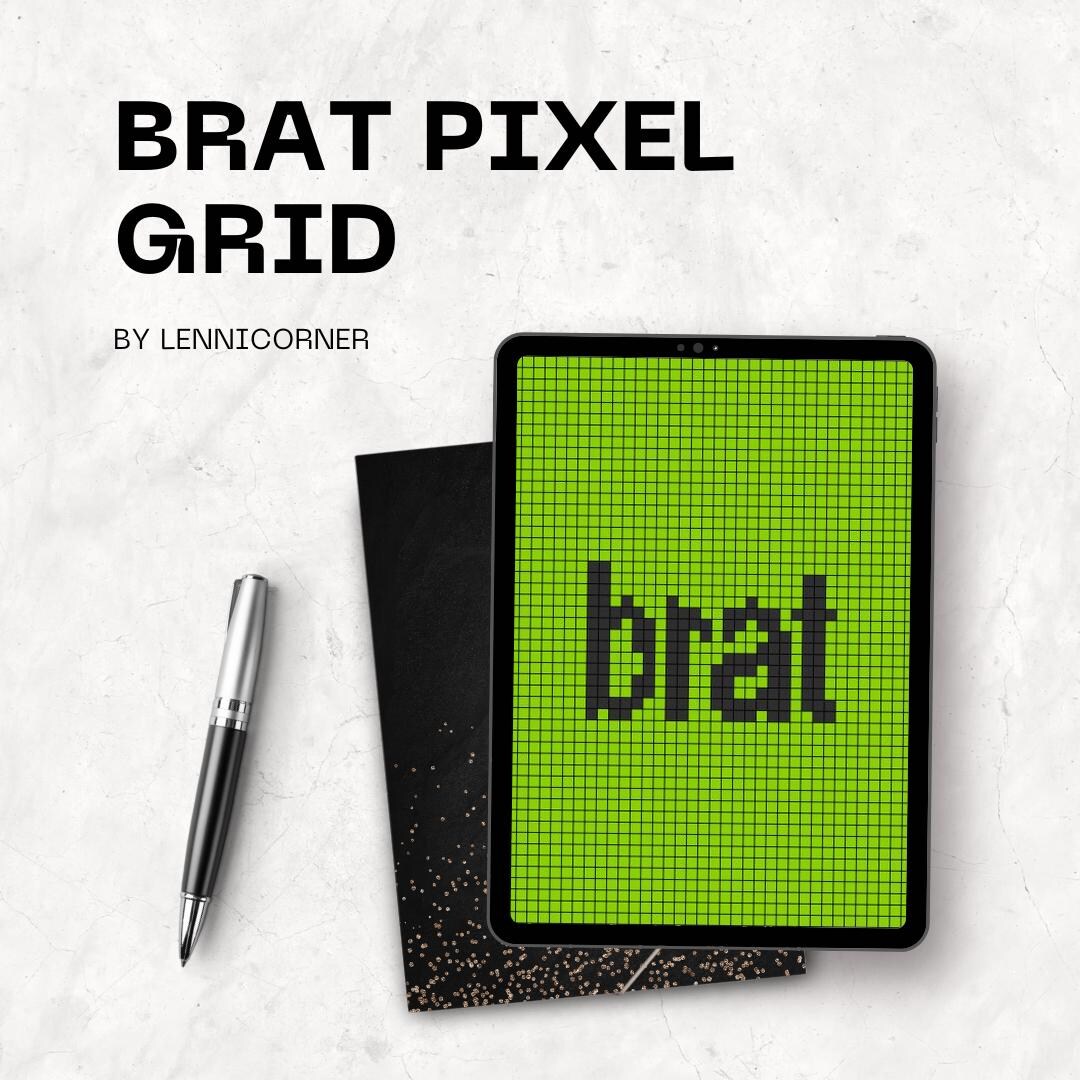 Brat Crochet Pixel Grid Pattern - Etsy