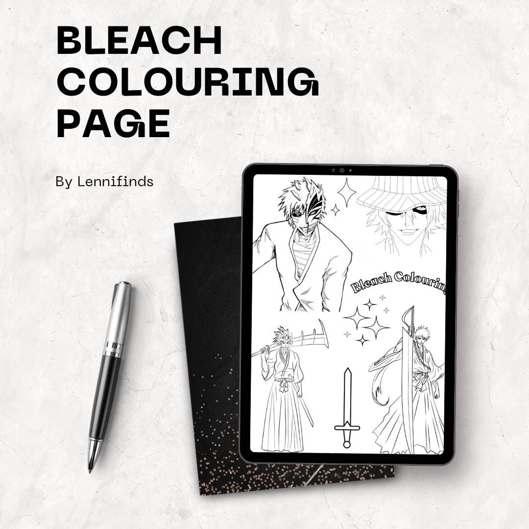 Bleach Inspired Colouring Page - Etsy