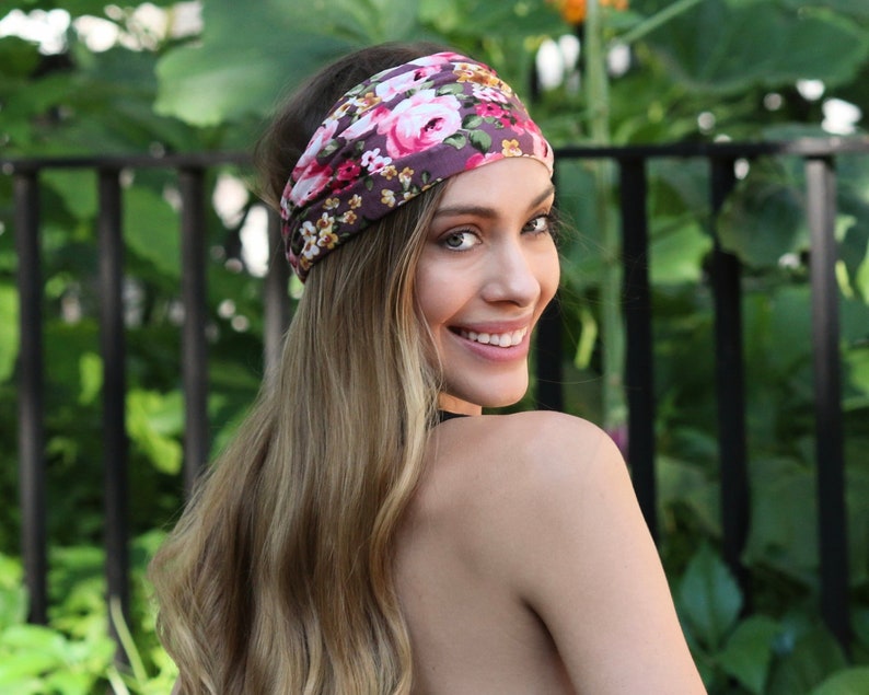 Floral Turban Headband: Handmade Boho Head Wrap - Etsy