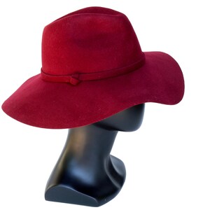 Burgundy Hat Womens Fedora Hat Women's Hat Wool Hat Fall Fashion Winter ...