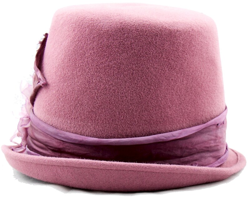 Top Hat Dusty Pink Top Hat Victorian Riding Hat Women's | Etsy