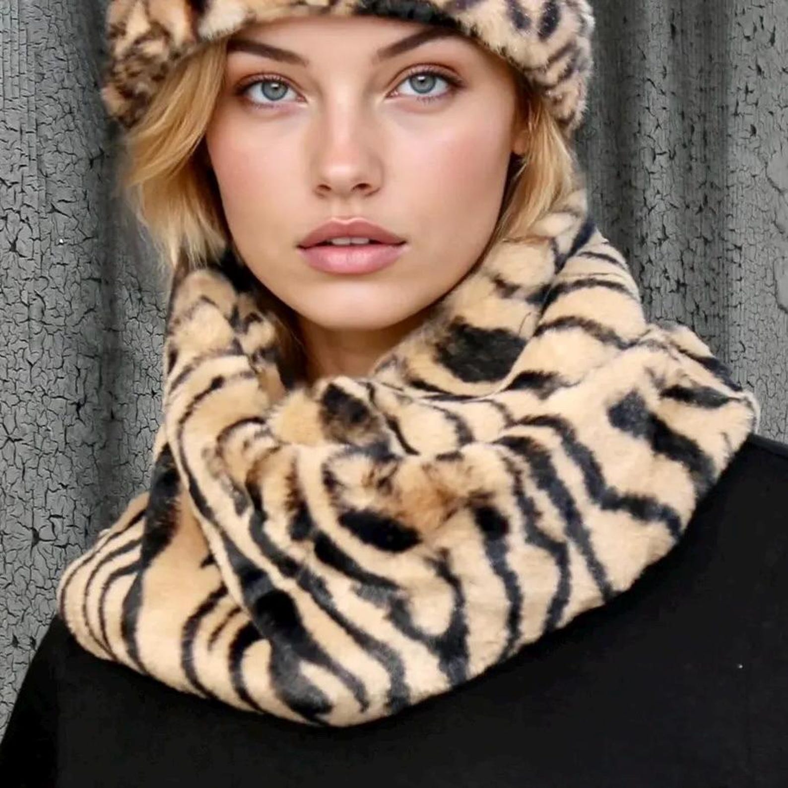 Faux Fur Leopard Pillbox Hat, Animal Pattern Fur - Etsy