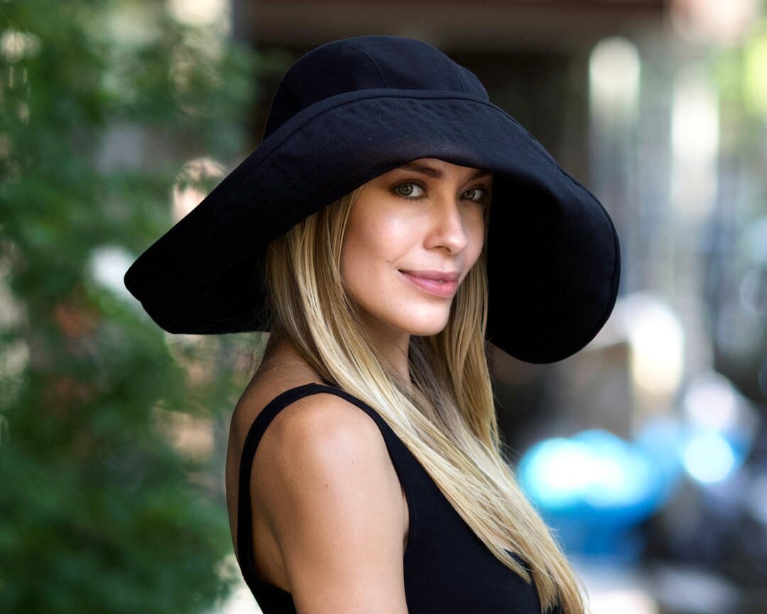 Wide Brim Floppy Sun Hat: Packable Cotton Canvas Beach Hat - Etsy