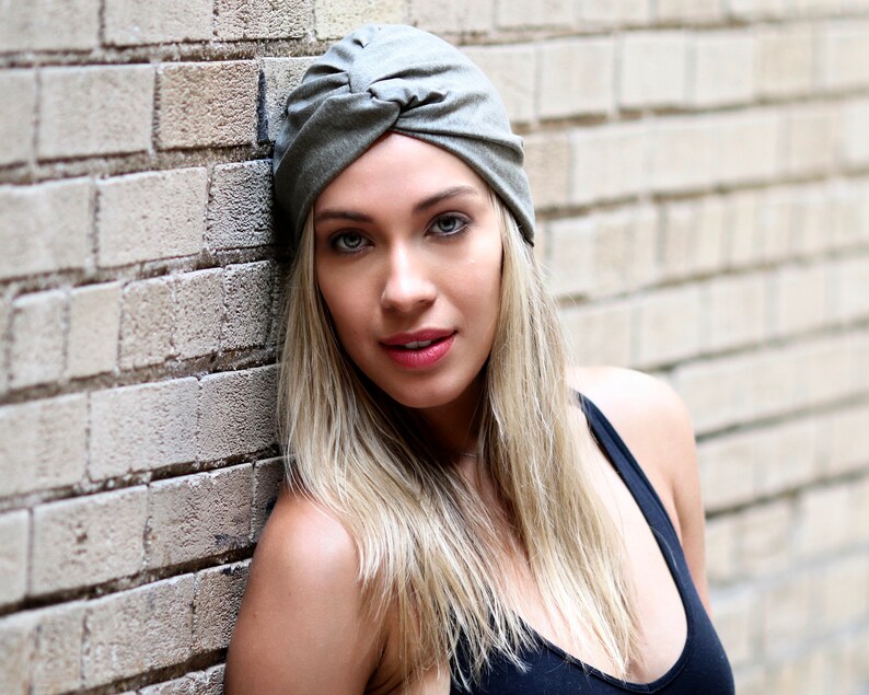 Turban Hat Gray Turban Spring Fashion Soft Head Covering | Etsy
