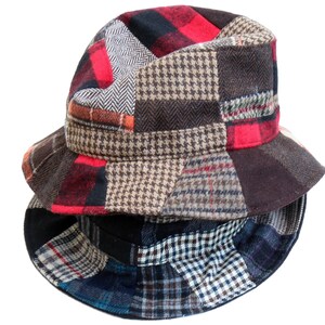 Bucket Hat Red Hat Red Plaid Hat Women's Hat Fall Fashion Red Wool Hat ...