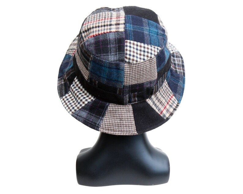 Plaid Bucket Hat Patchwork Hat Wool Tweed Men's Hat - Etsy Canada