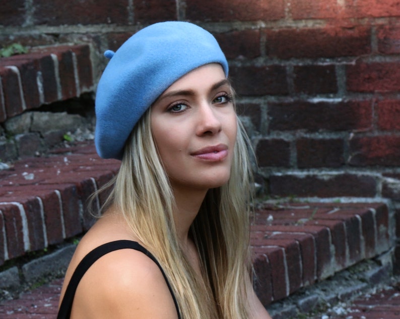 Beret Hat Yellow Beret Small Beret Size Medium Beret Gift - Etsy