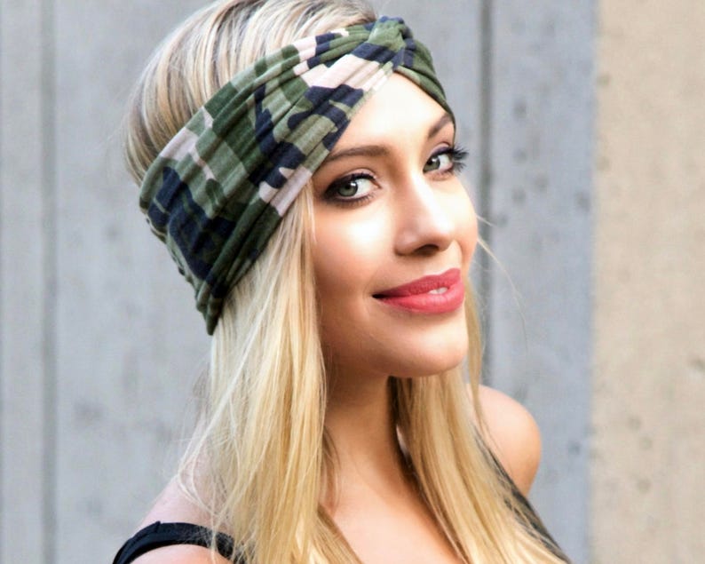 Bohemian Hippie Gypsy Turban Headband for Women Soft Wide | Etsy