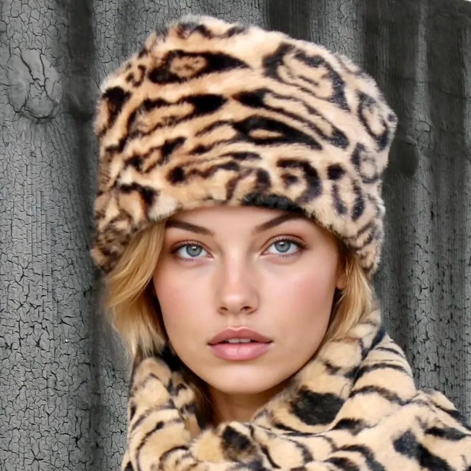 Faux Fur Leopard Pillbox Hat, Animal Pattern Fur - Etsy