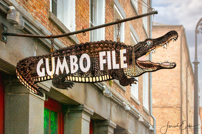 NOLA - Gumbo File Sign - New Orleans Travel Photography - French ...