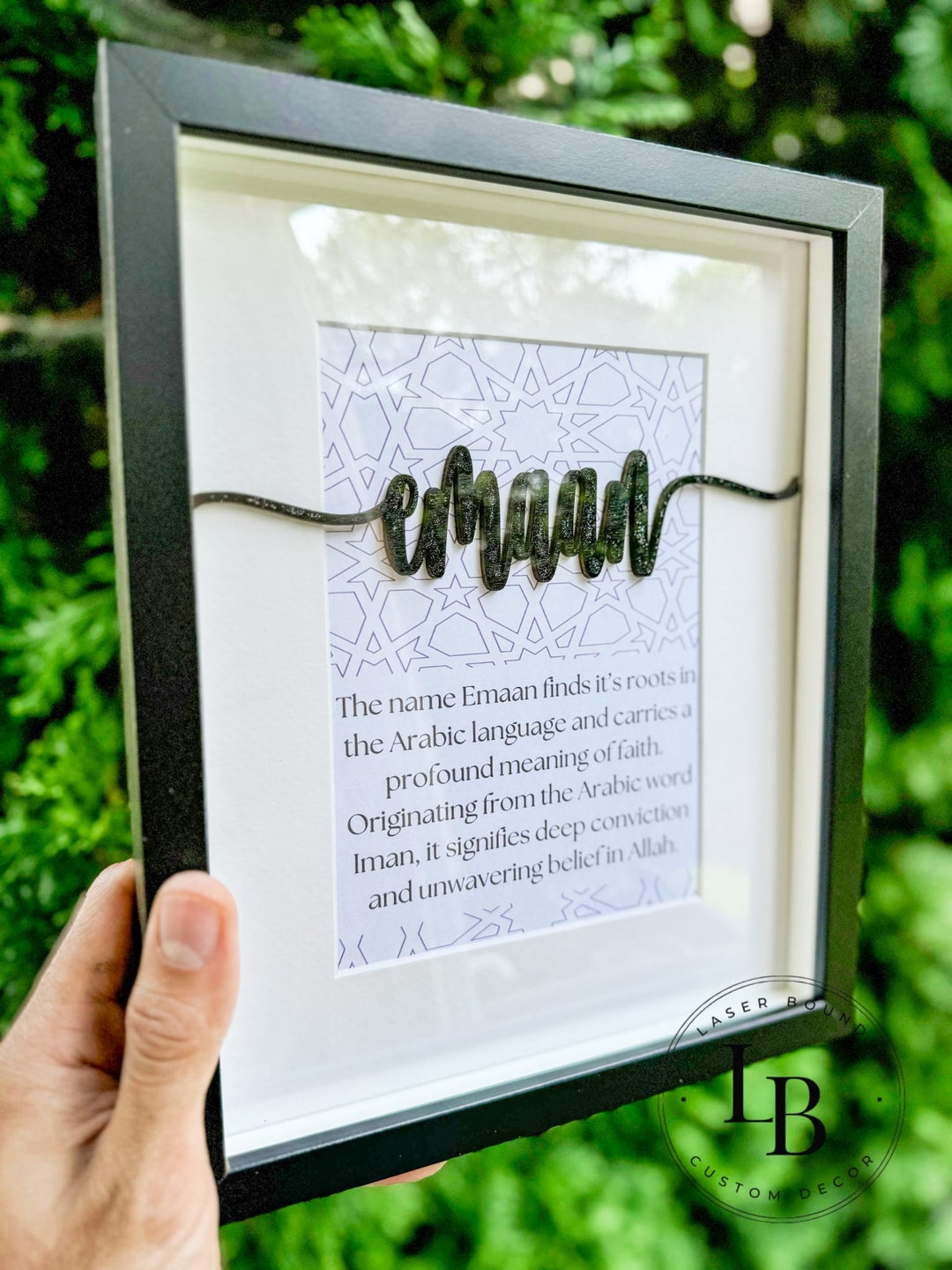 Personalized Name Meaning Frame: 3D Wood Overlay, Nursery Decor - Etsy