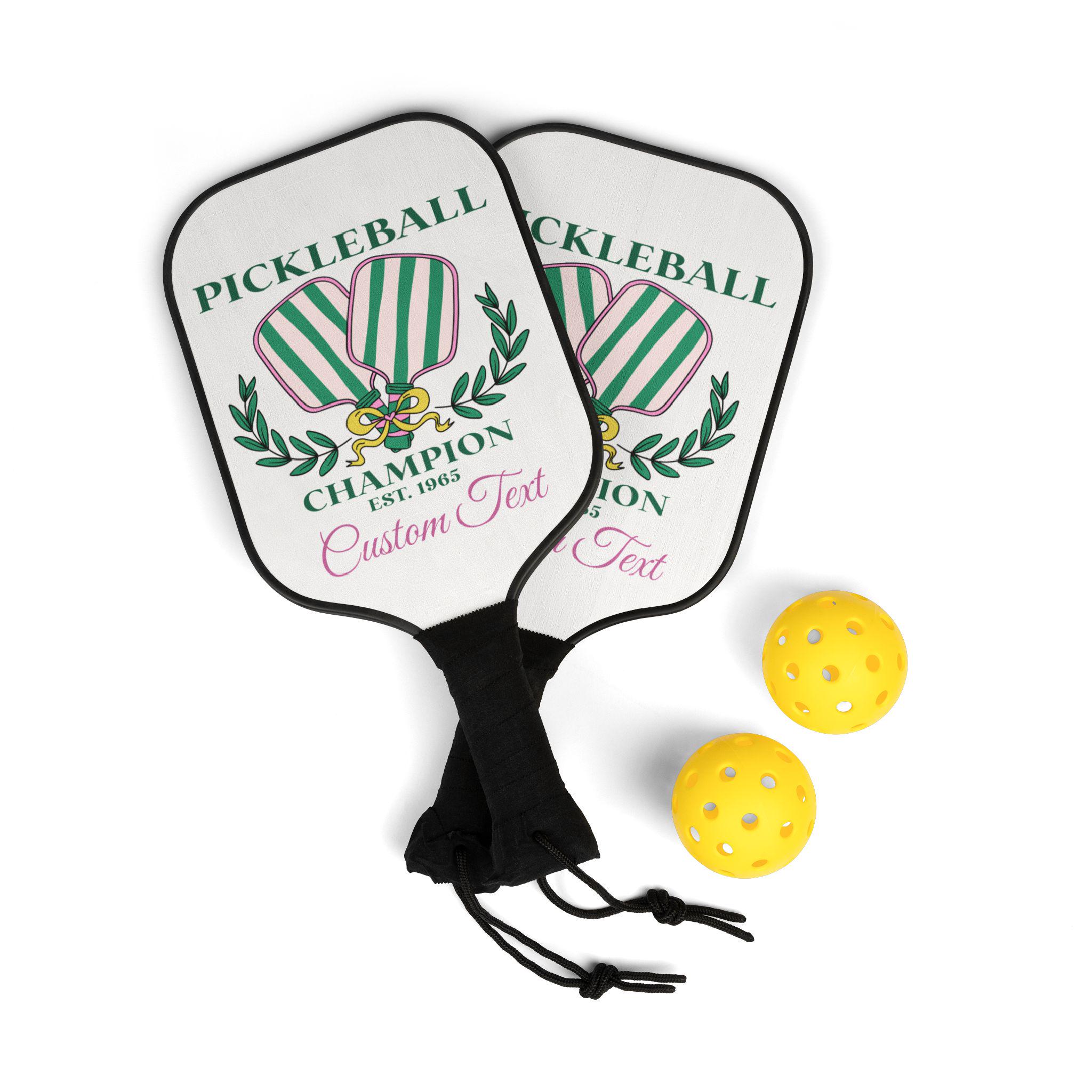 Custom Pickleball Paddle Set of Two, Team Name Pickleball Gift, Custom ...