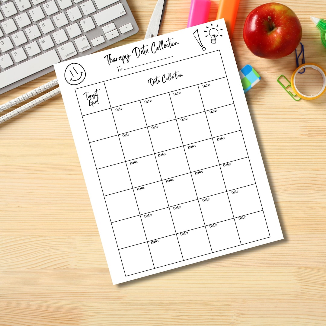 DATA COLLECTION SHEET, Speech Therapy, Occupational Therapy, Progress ...