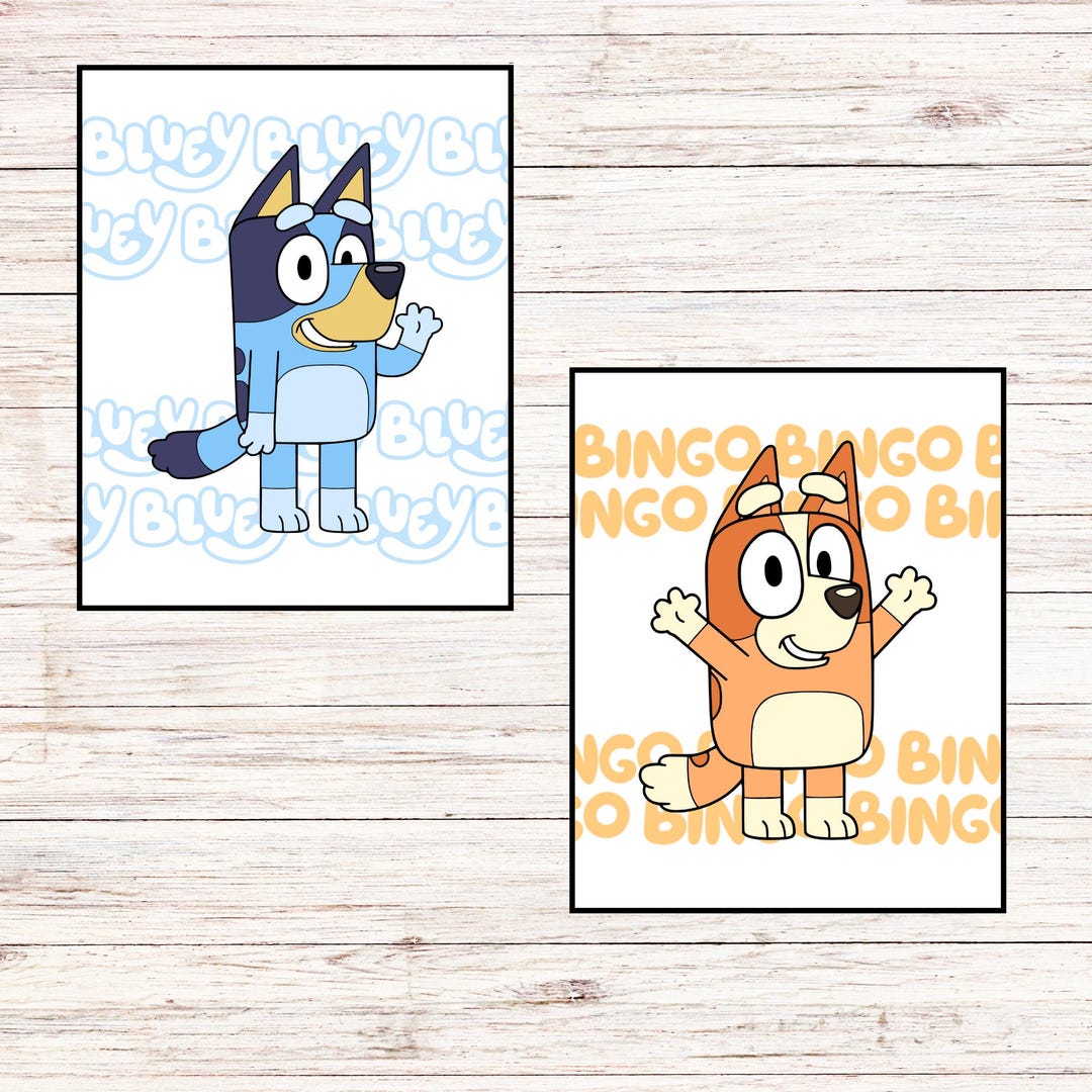 BLUEY Digital Prints, 8x10, 18x24 Prints, Custom Sizing, Printable Wall ...