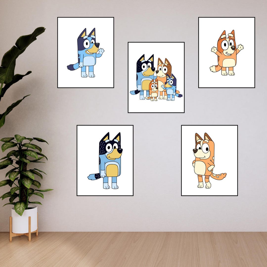 Simple BLUEY Printable Digital Download, 8x10, 11x14 Wall Art, Digital ...