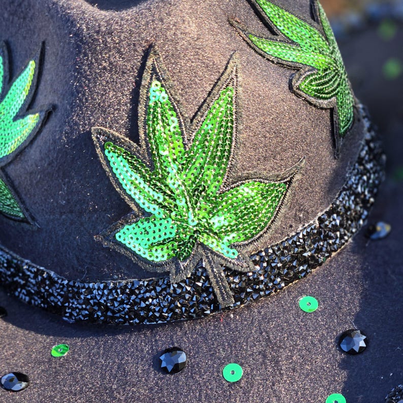 Black Weed Cowboy Hat, Dank, Loud, Pot, Grass, Ganja, Gas, Reefer, Herb ...