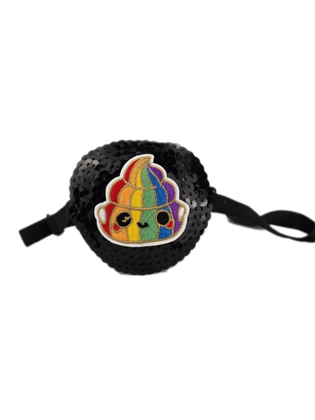 Rainbow Poop Emoji Eye Patch, Cushioned Orthoptic Eye Patch, Unisex ...