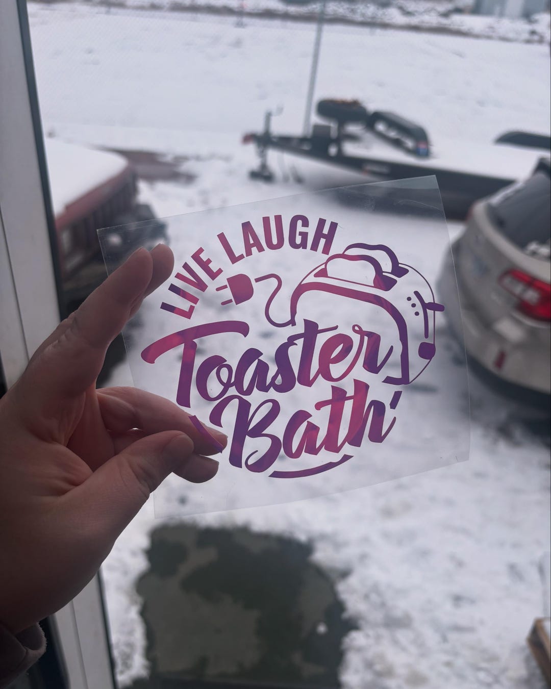 Live Laugh Toaster Bath Decal - Etsy