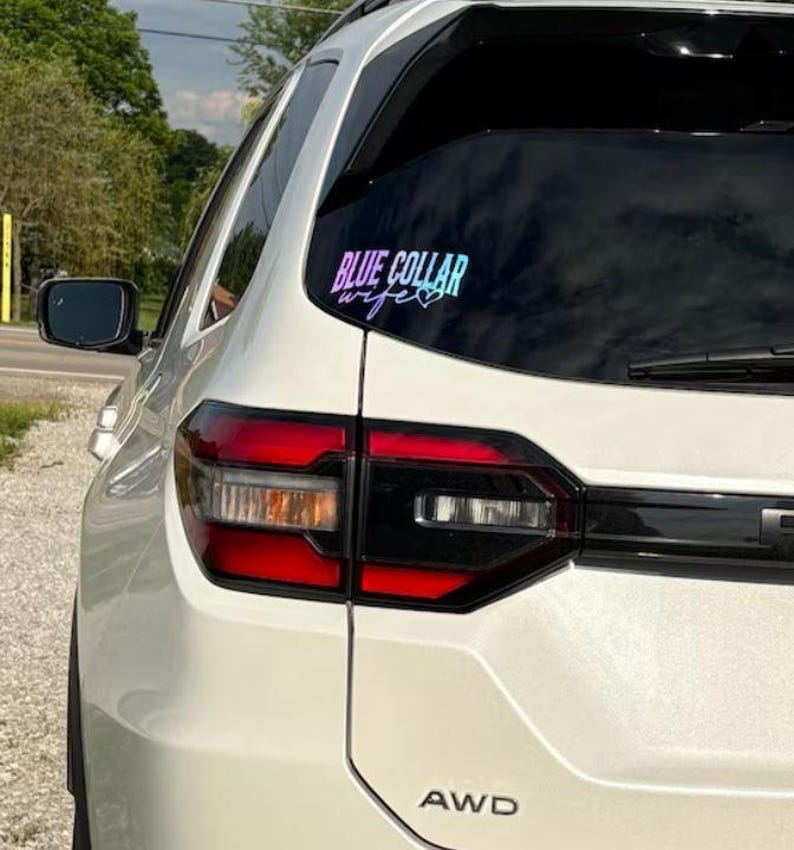 BLUE COLLAR WIFE Decal - Etsy