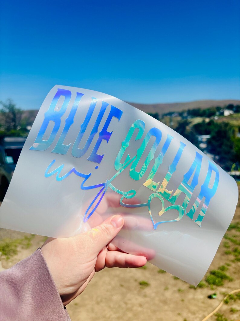 BLUE COLLAR WIFE Decal - Etsy