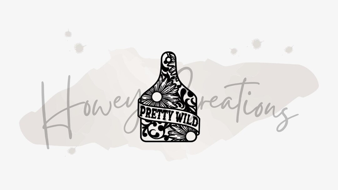 Pretty Wild Tooled Cow Tag Vinyl Decal - Etsy
