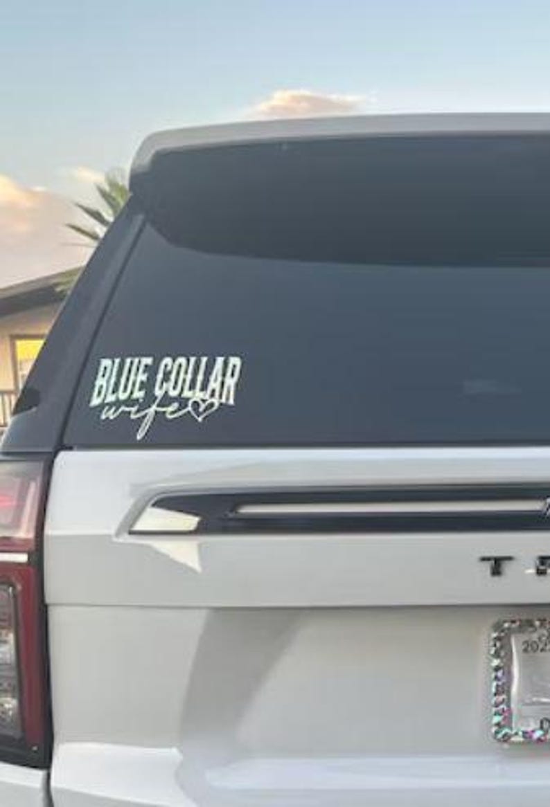 BLUE COLLAR WIFE Decal - Etsy
