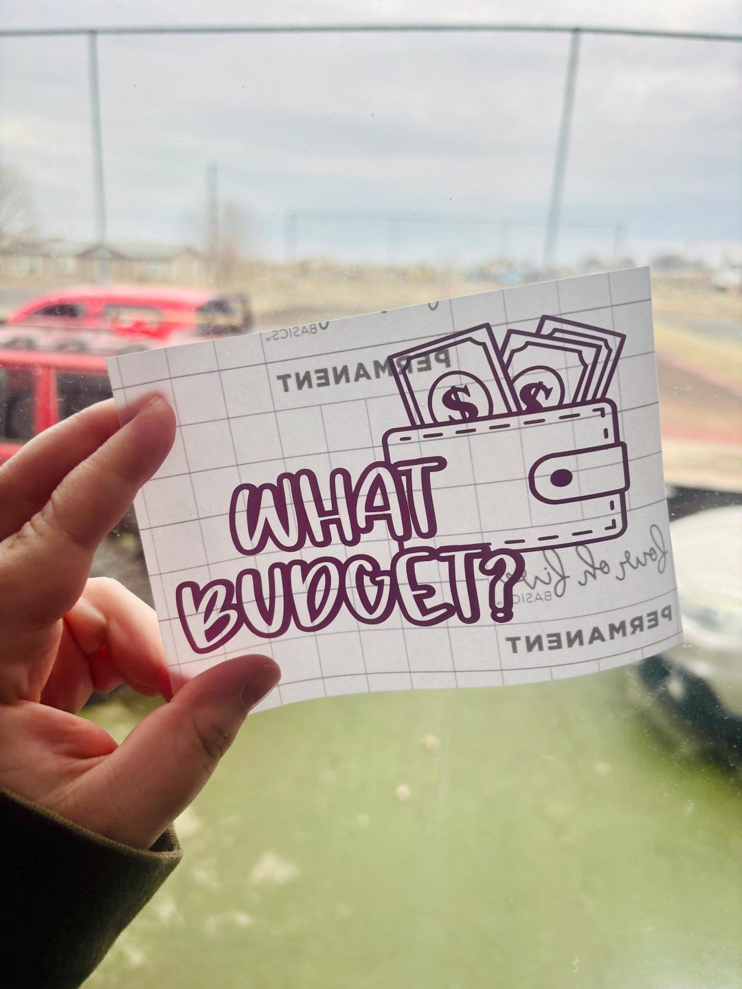 What Budget With Wallet and Money Decal - Etsy