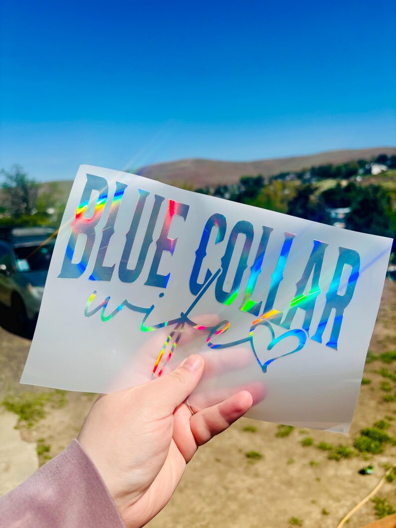 BLUE COLLAR WIFE Decal - Etsy