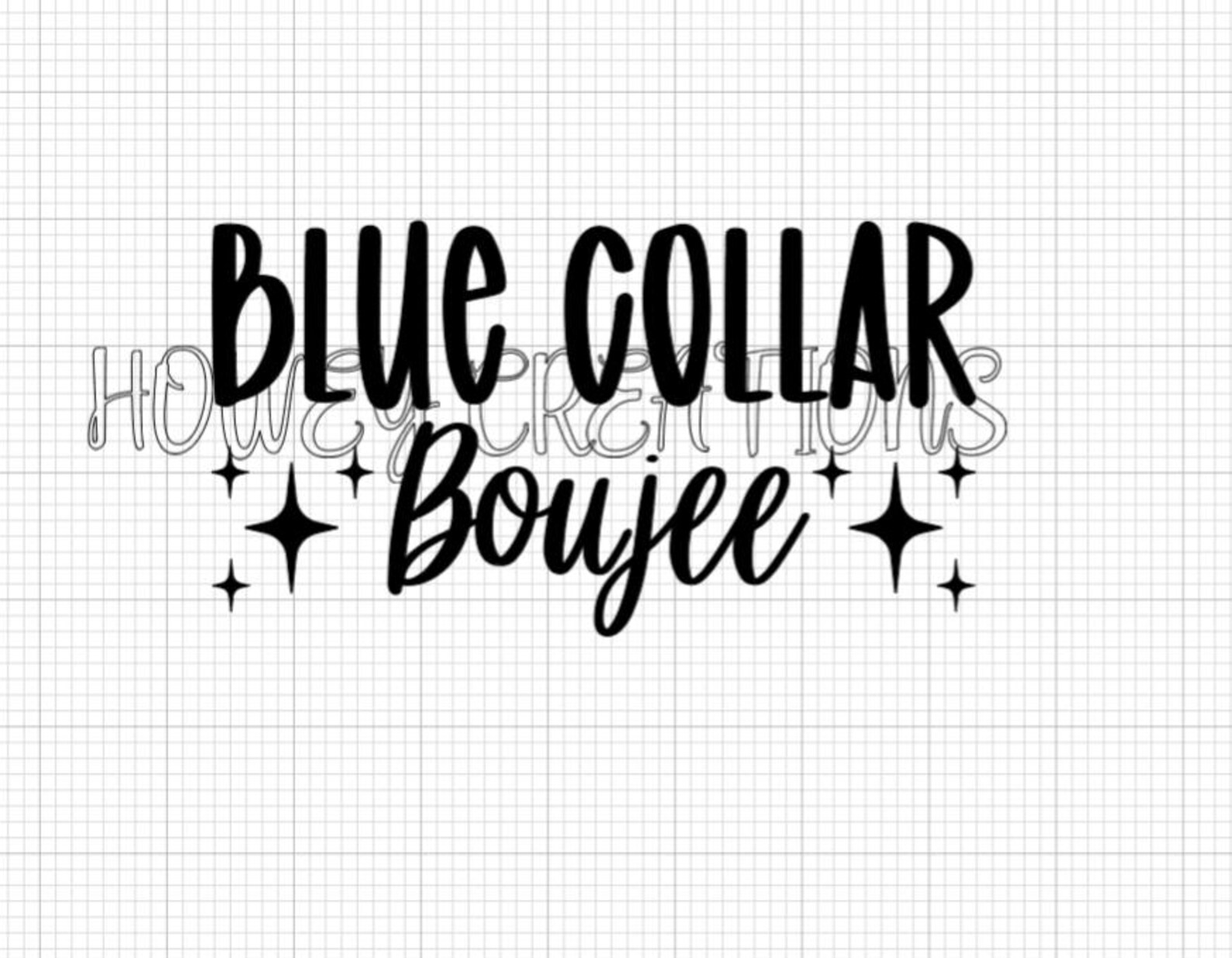 Blue Collar Boujee Vinyl Decal - Etsy