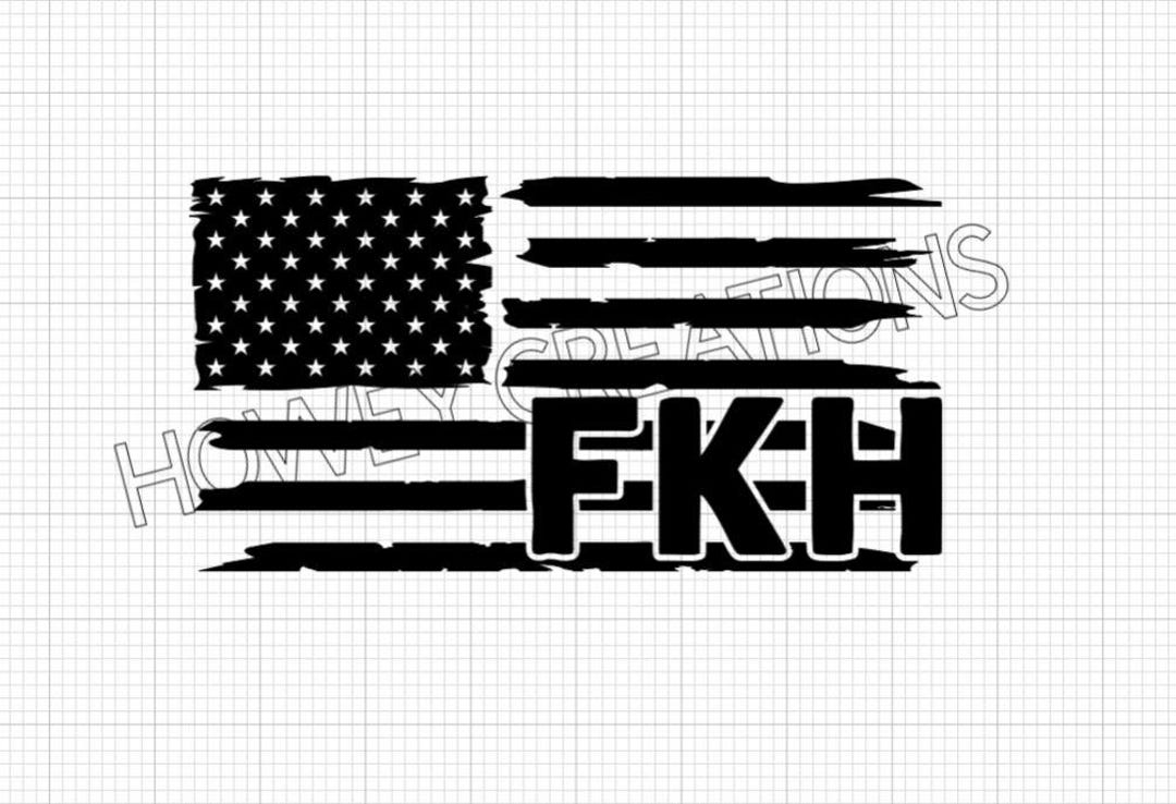 F*** Kamala Harris FKH With Flag Decal - Etsy
