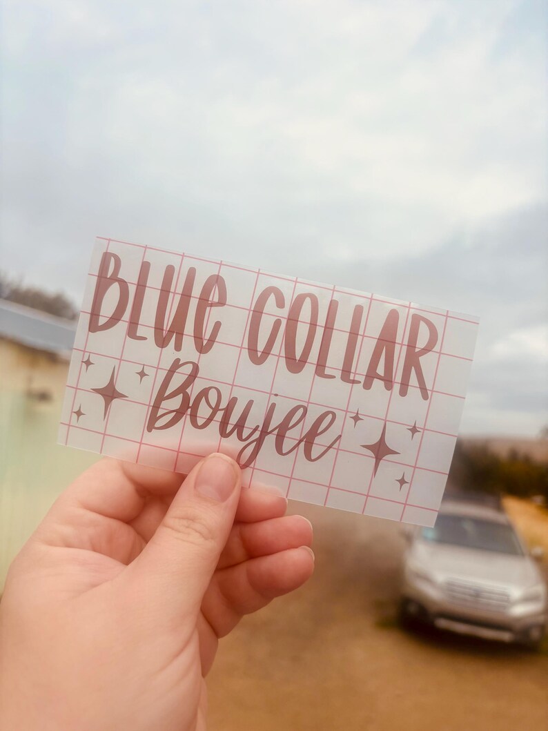 Blue Collar Boujee Vinyl Decal - Etsy