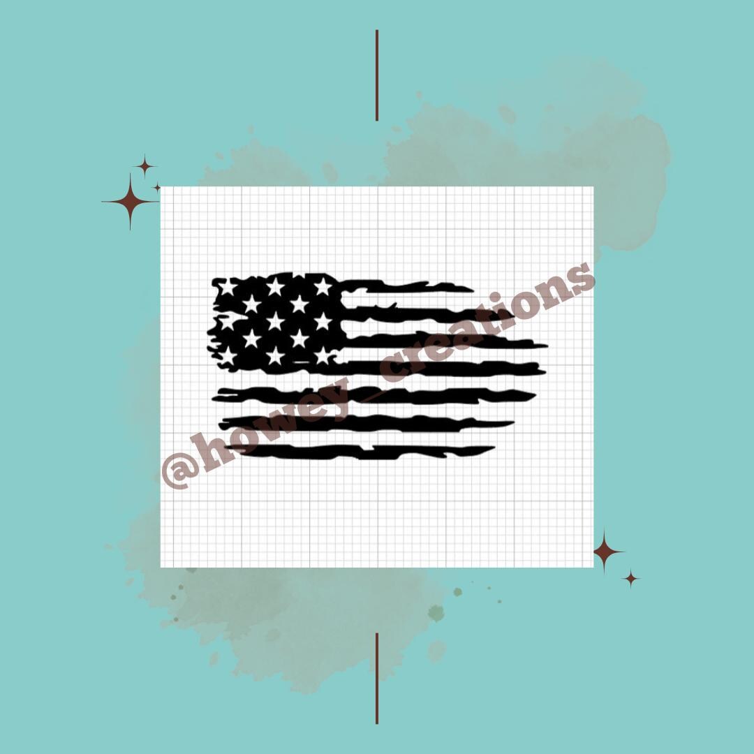 Distressed Flag Vinyl Decal - Etsy