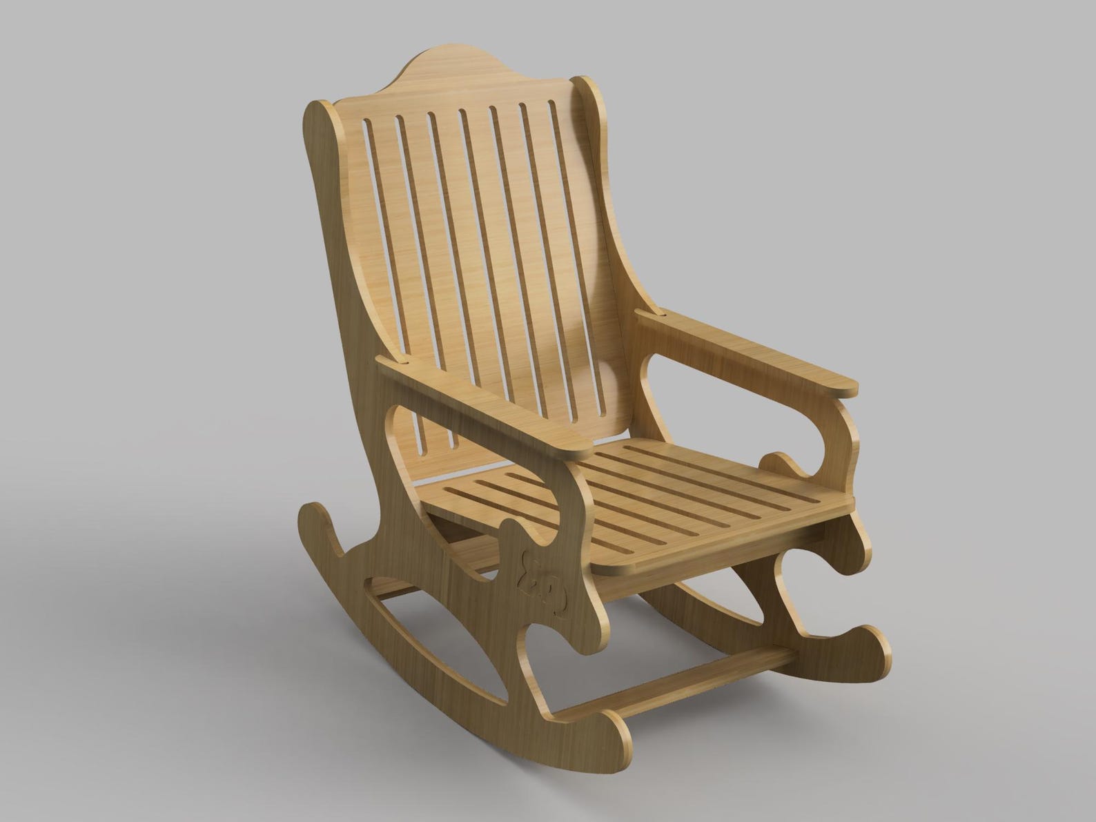 Rocking Chair (digital Files for Download, CNC Furniture Files ...