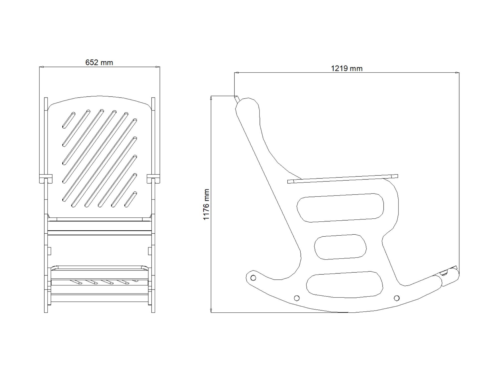 Rocking Chair (digital Files for Download, CNC Furniture Files ...