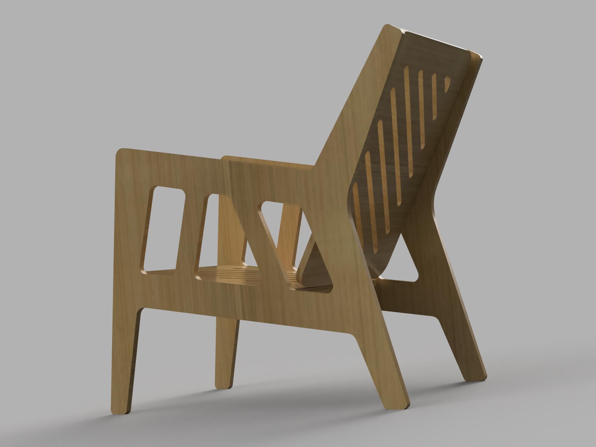 Chair (digital Files for Download, CNC Furniture Files, Scandinavian ...