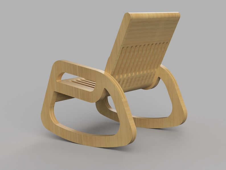 Parametric Chair Rocking Chair CNC Cutting Files (cnc Machine Routers ...