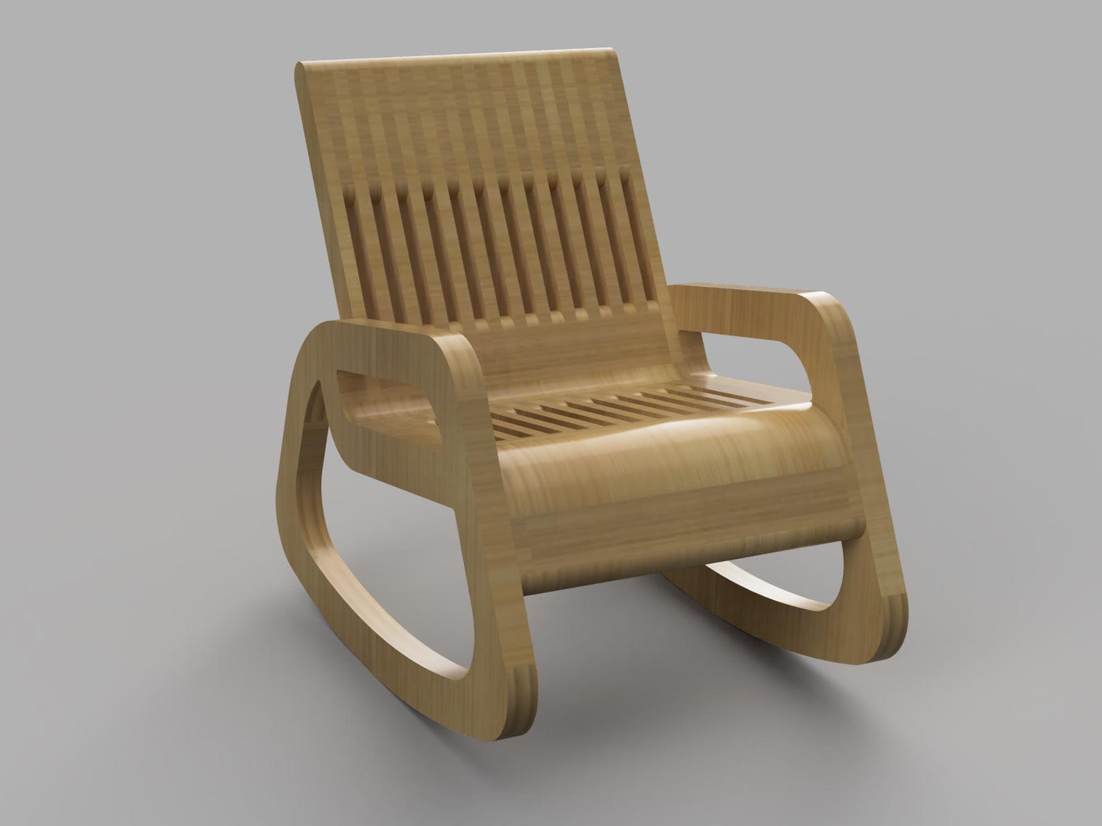 Parametric Chair Rocking Chair CNC Cutting Files (cnc Machine Routers ...