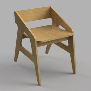 Chair (digital Files for Download, CNC Furniture Files, Scandinavian ...