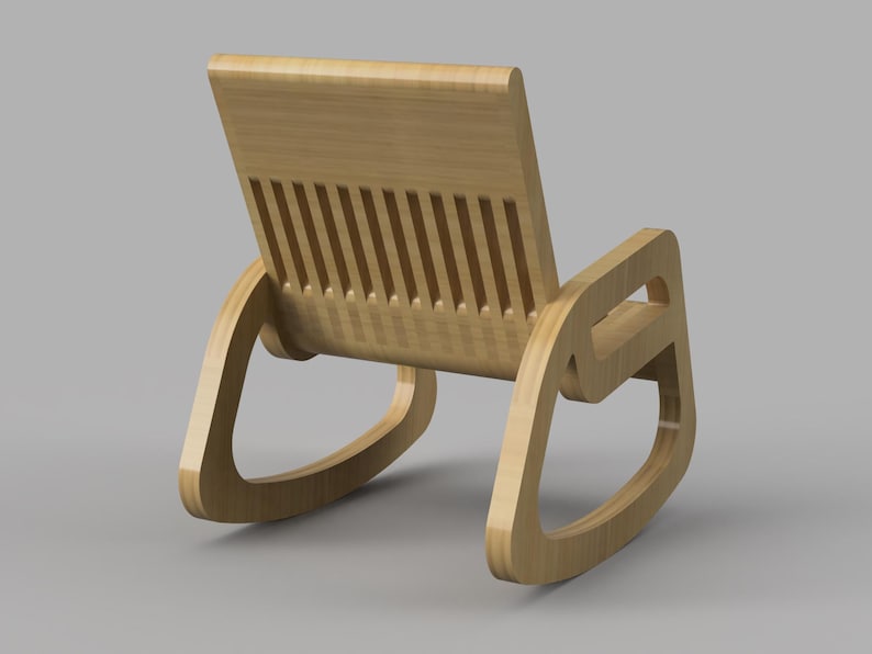 Parametric Chair Rocking Chair CNC Cutting Files (cnc Machine Routers ...