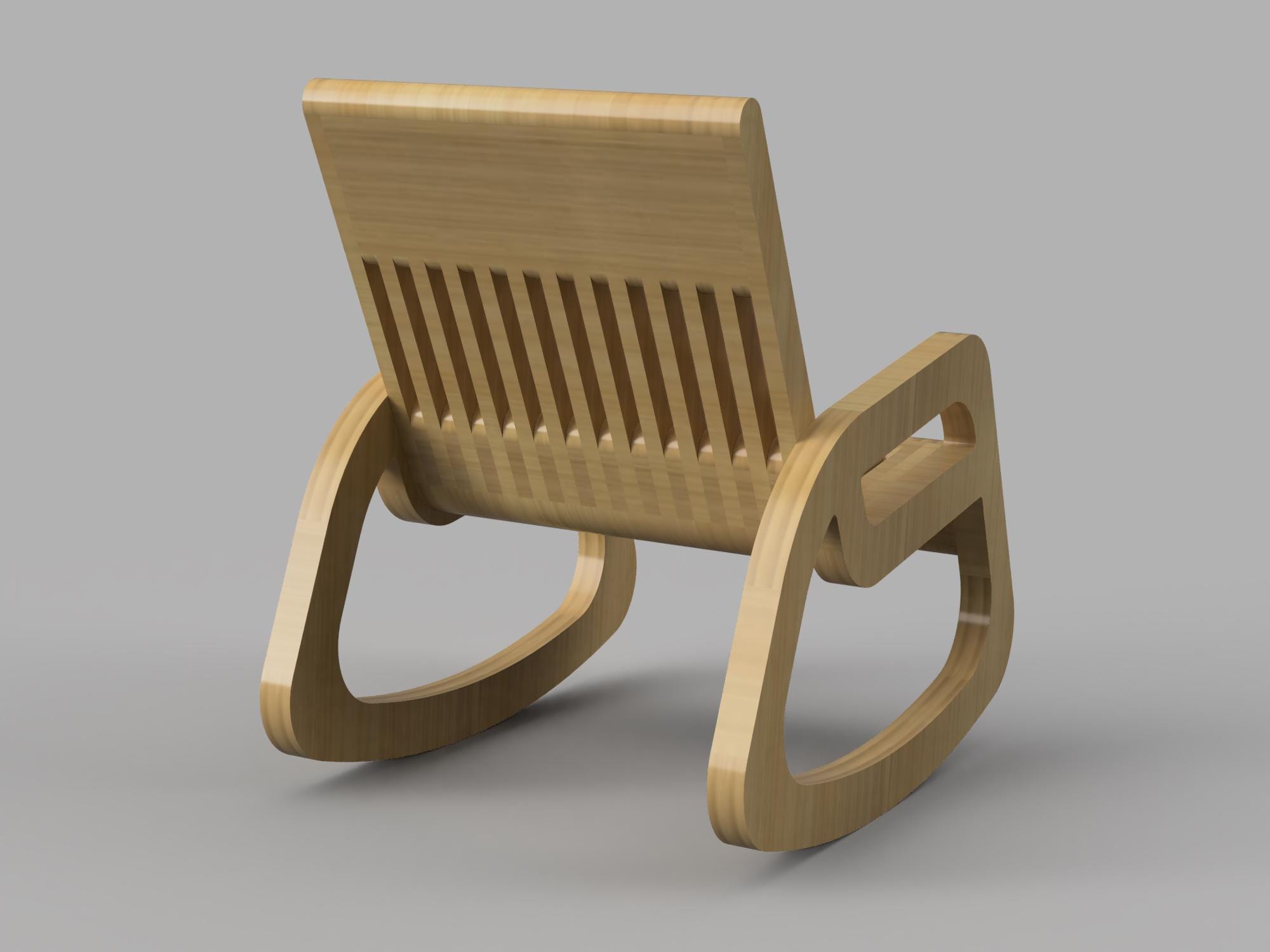 Parametric Chair Rocking Chair CNC Cutting Files (cnc Machine Routers ...